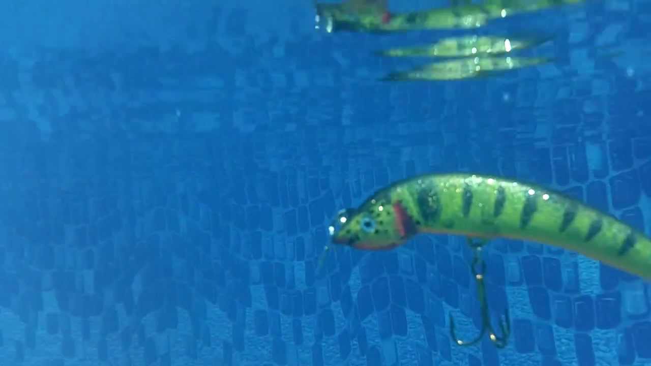 MC Lures Perch Pattern Swim Test underwater view - YouTube