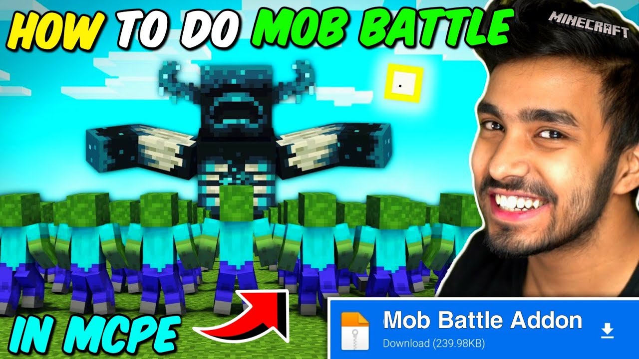 How to do mob battle in mcpe | Mob Battle Addon For Minecraft PE | Mob ...