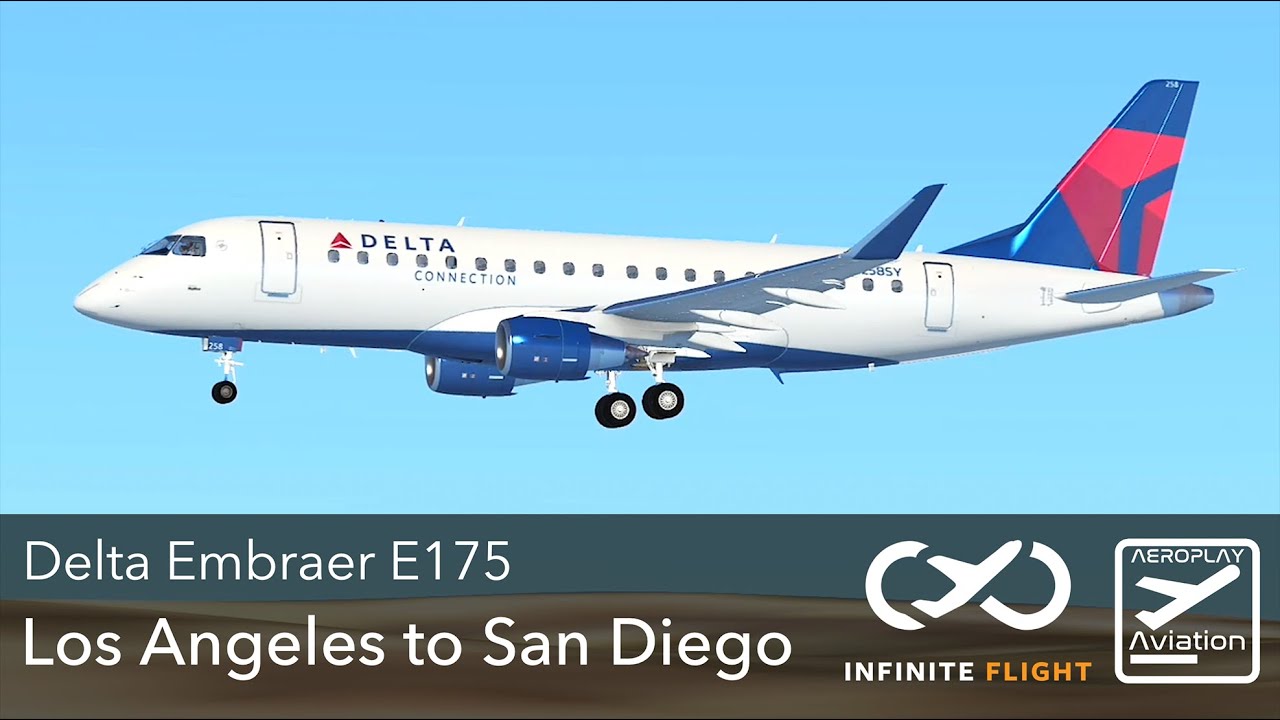 LAX to SAN in 2 minutes | Delta Connection E175 | An Infinite Flight ...