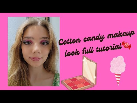 Cotton candy makeup look🍬 - YouTube