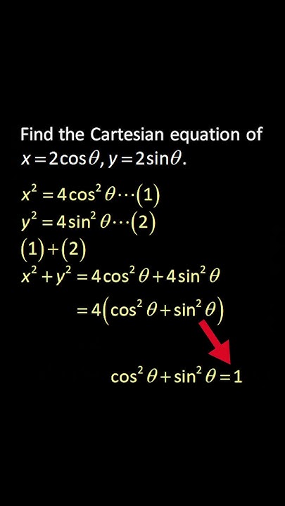 💯 Convert Parametric Equations of Circles to Cartesian Equations - YouTube