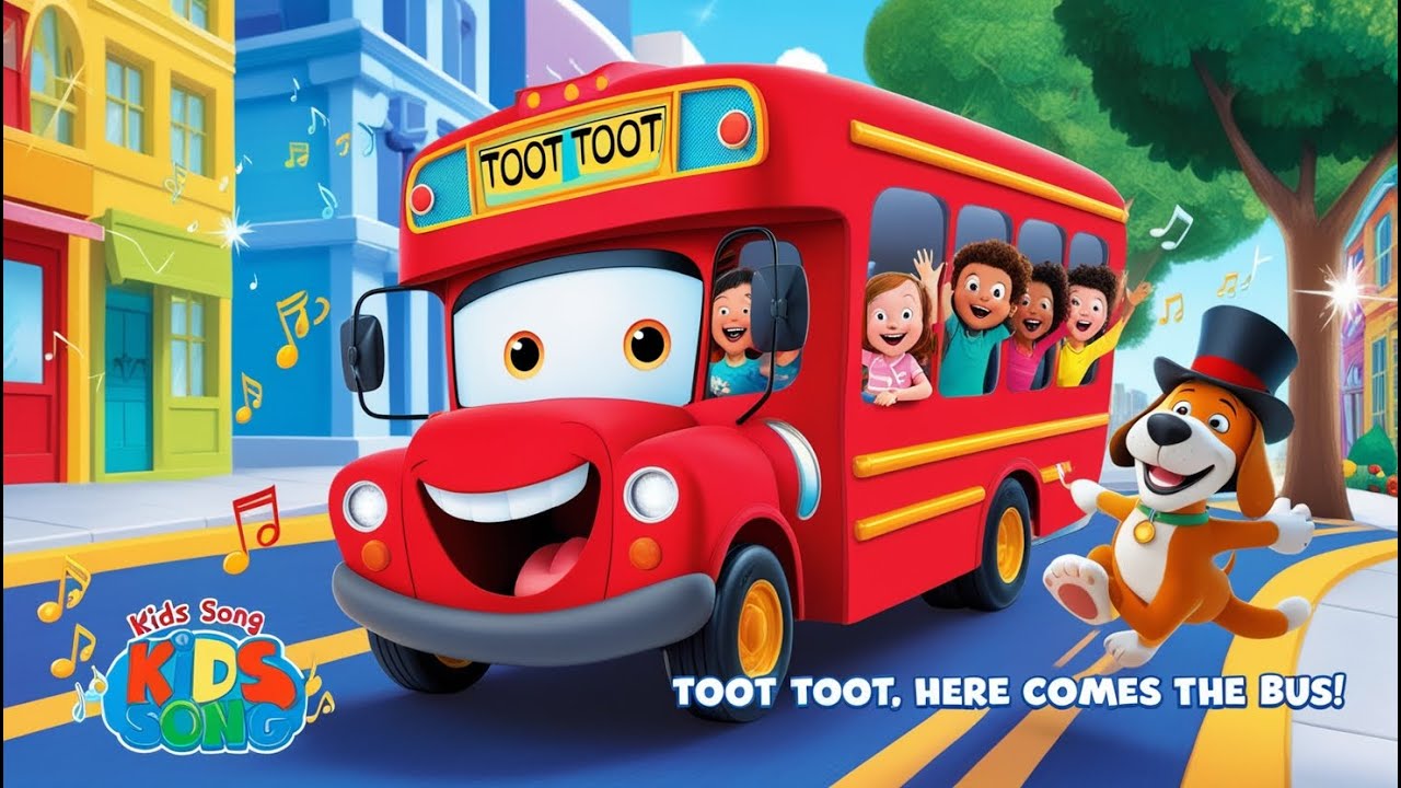 Toot Toot, Here Comes the Bus! – Fun Kids Song - YouTube