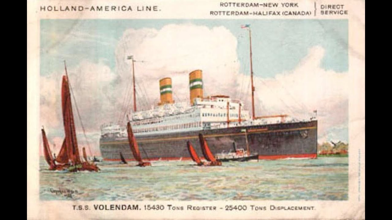 Holland America Line - S.S. Volendam,1929 - YouTube