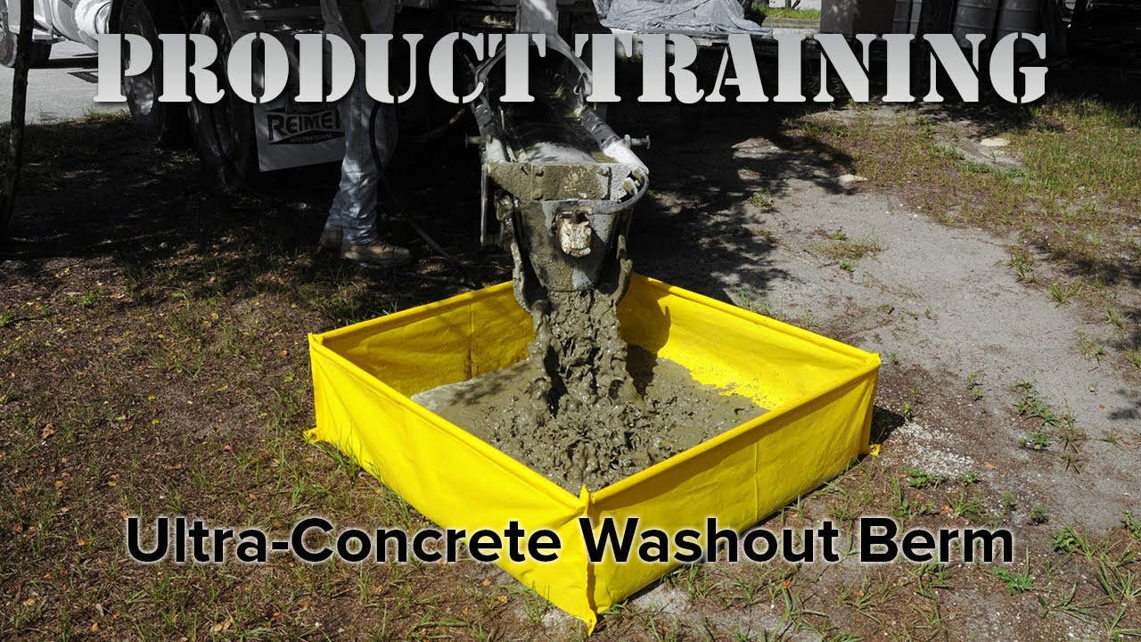 UltraTech Product Training - Ultra-Concrete Washout Berm - YouTube