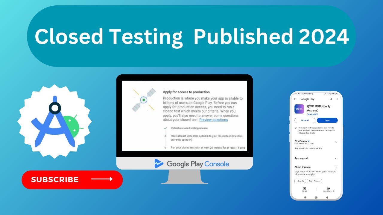 How to Closed Testing app Published Developer account 2024 - YouTube