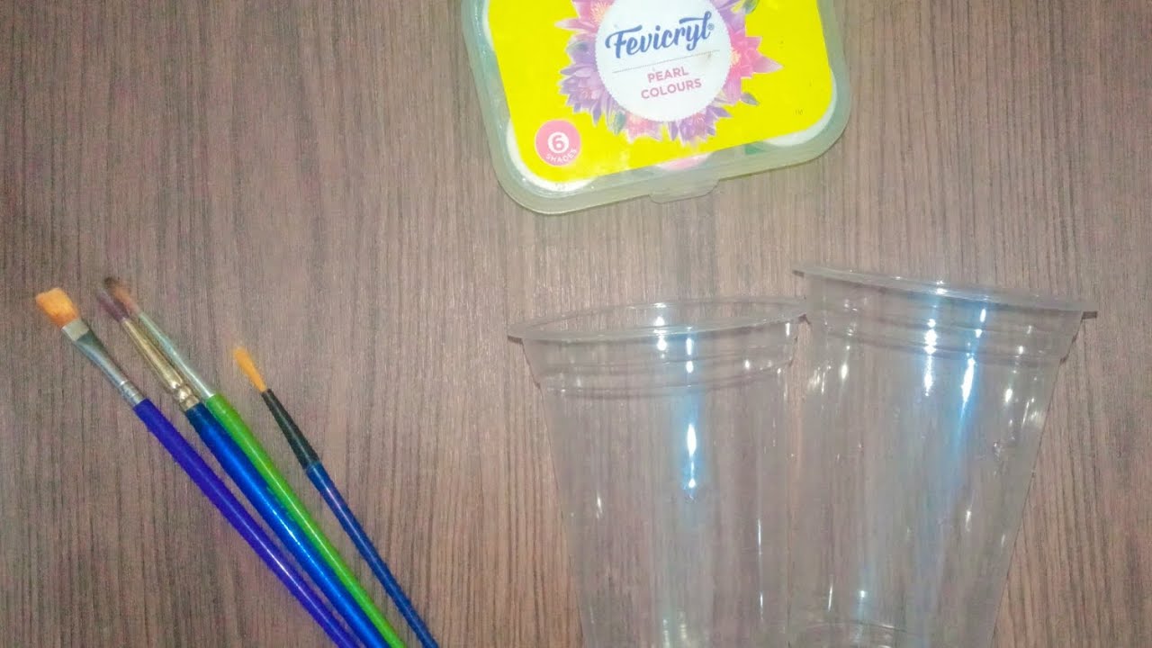 Plastic Glass DIY || Plastic Glass Flower Pot || Craft and Decoration ...