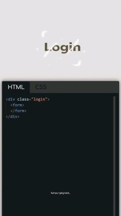 source code html untuk membuat login berikut css nya #shorts #sourcecode #css #coding #ngoding ...
