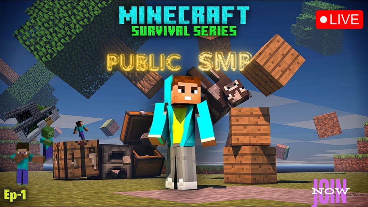 Minecraft Public SMP || Minecraft live stream || Minecraft java Bedrock pocket edition live ...