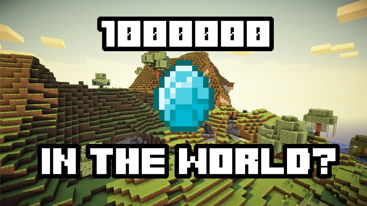 How many diamonds are there in 1 minecraft world? - YouTube