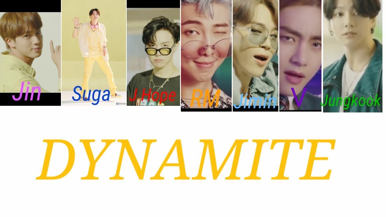 BTS -Dynamite (COLOUR CODED LYRICS) - YouTube