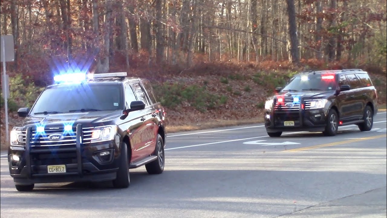 Ocean County Fire Marshal Car 443 Car 1 Responding 11-6-24 - YouTube