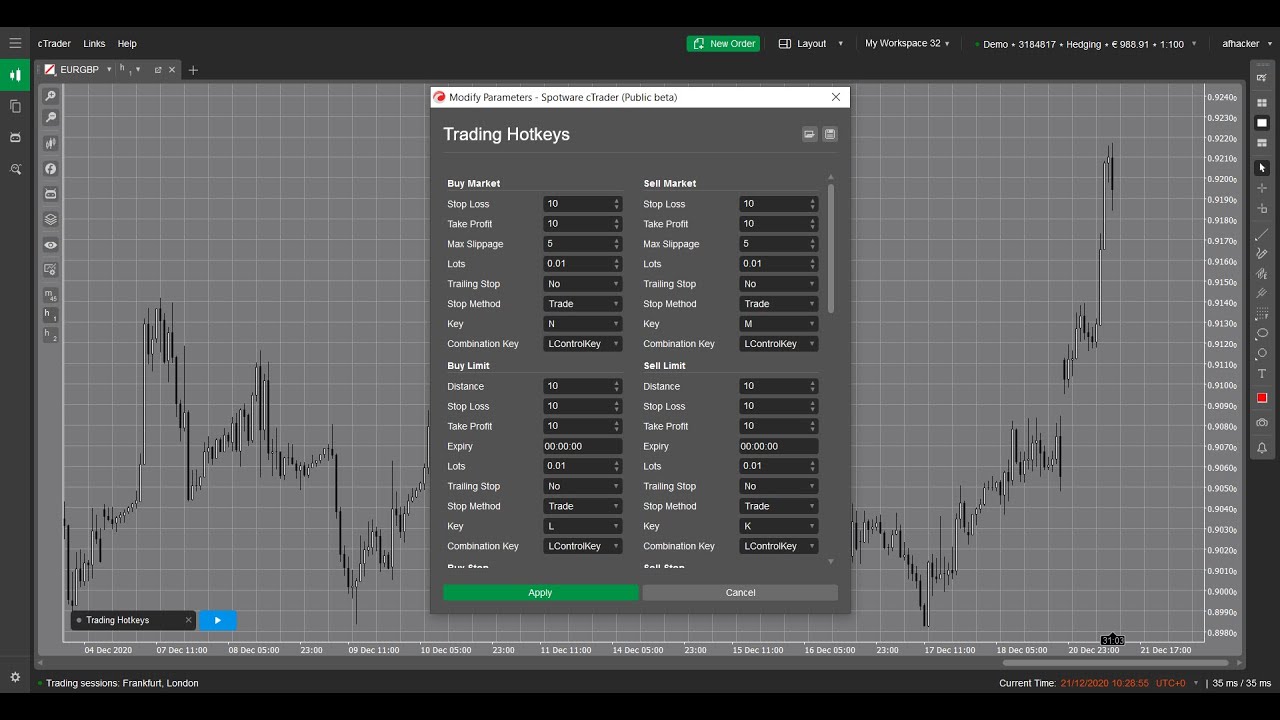Keyboard Trading On Ctrader With Our New Cbot Youtube