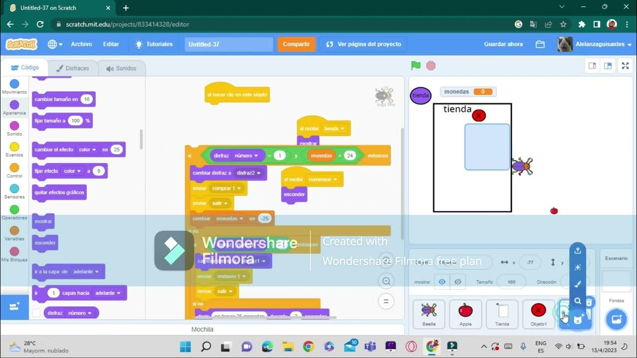 como hacer una tienda en Scratch p2 - YouTube