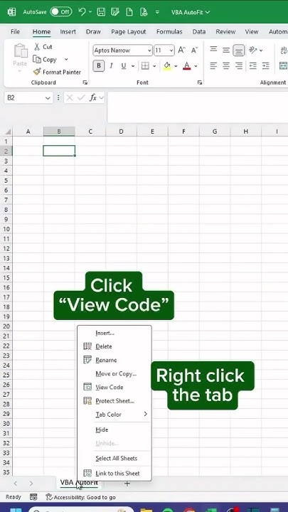 🚀 VBA AutoFit Columns in Excel | Quick Macro to Resize Columns Instantly Excel #excelvba # ...