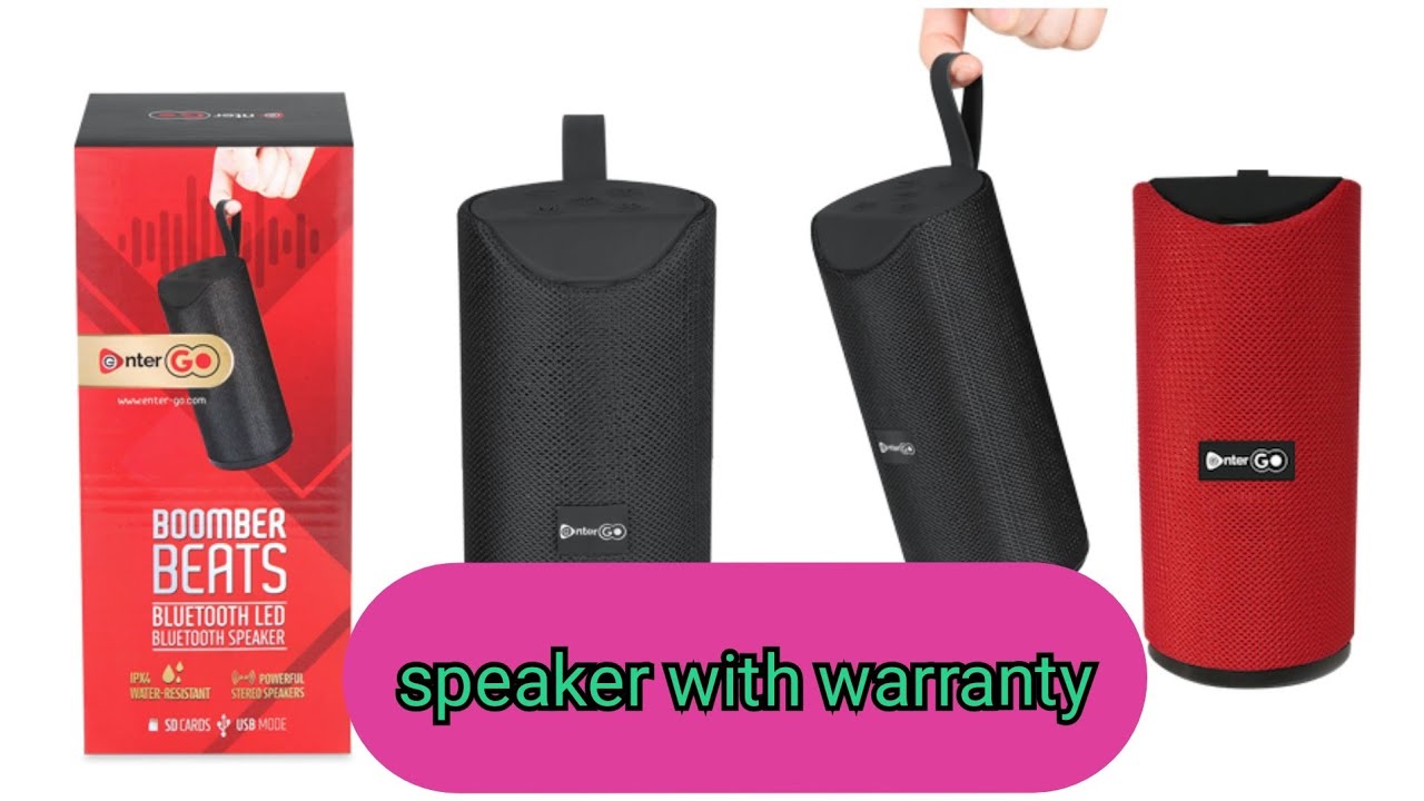enter go Boomer beat Bluetooth speaker with one year warranty - YouTube