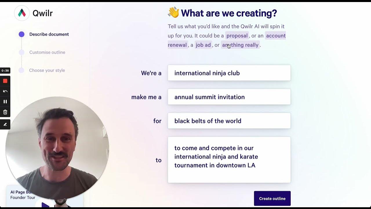 Qwilr's AI page builder preview - YouTube
