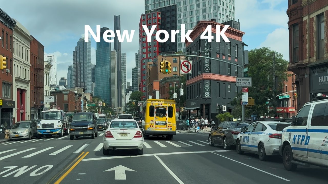 4K New York - Brooklyn - Driving tour in Flatbush Avenue & Tillary ...