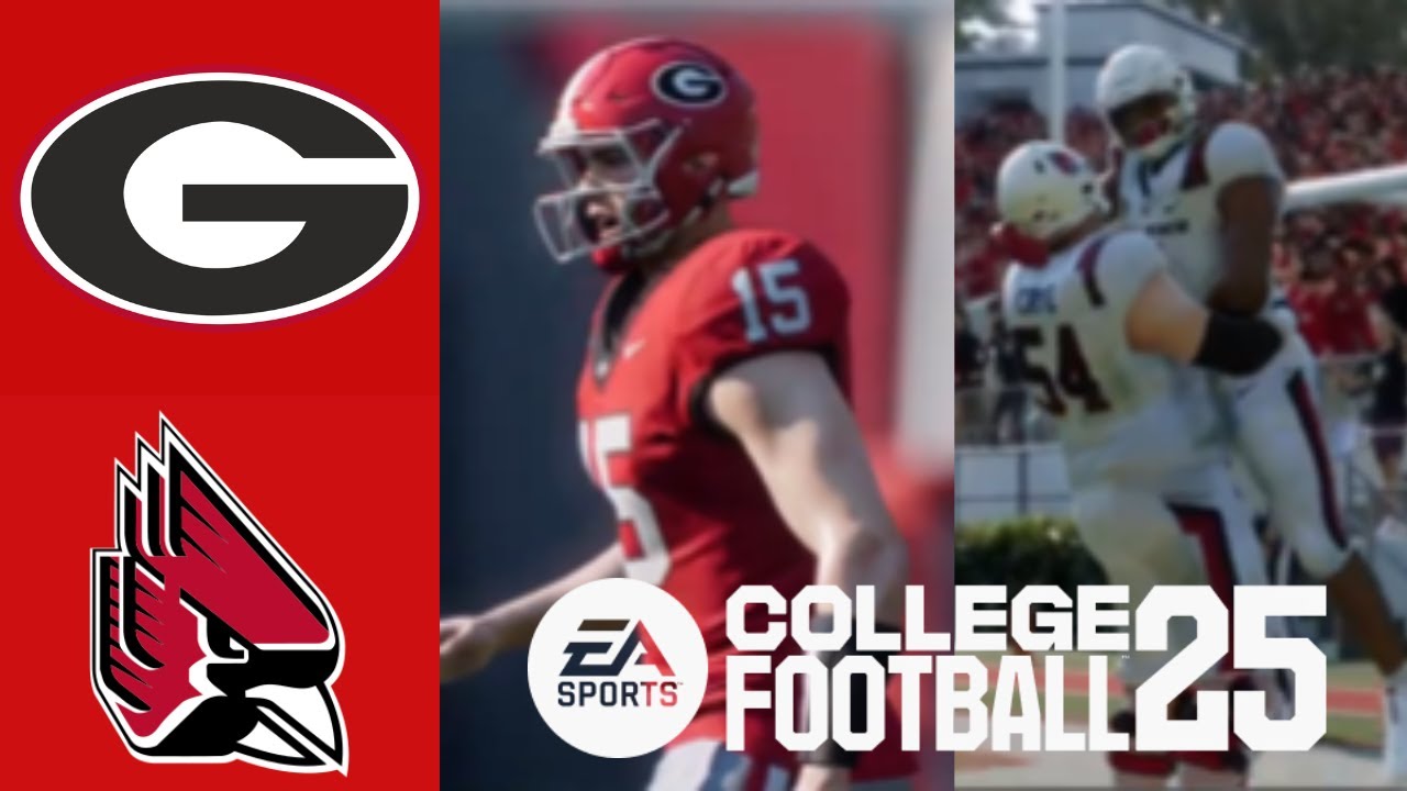 Georgia vs Ball State | College Football 25 FULL GAME SIMULATION - YouTube