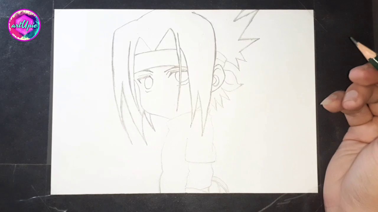 Try to draw Uchiha Sasuke ( chibi version ) - YouTube