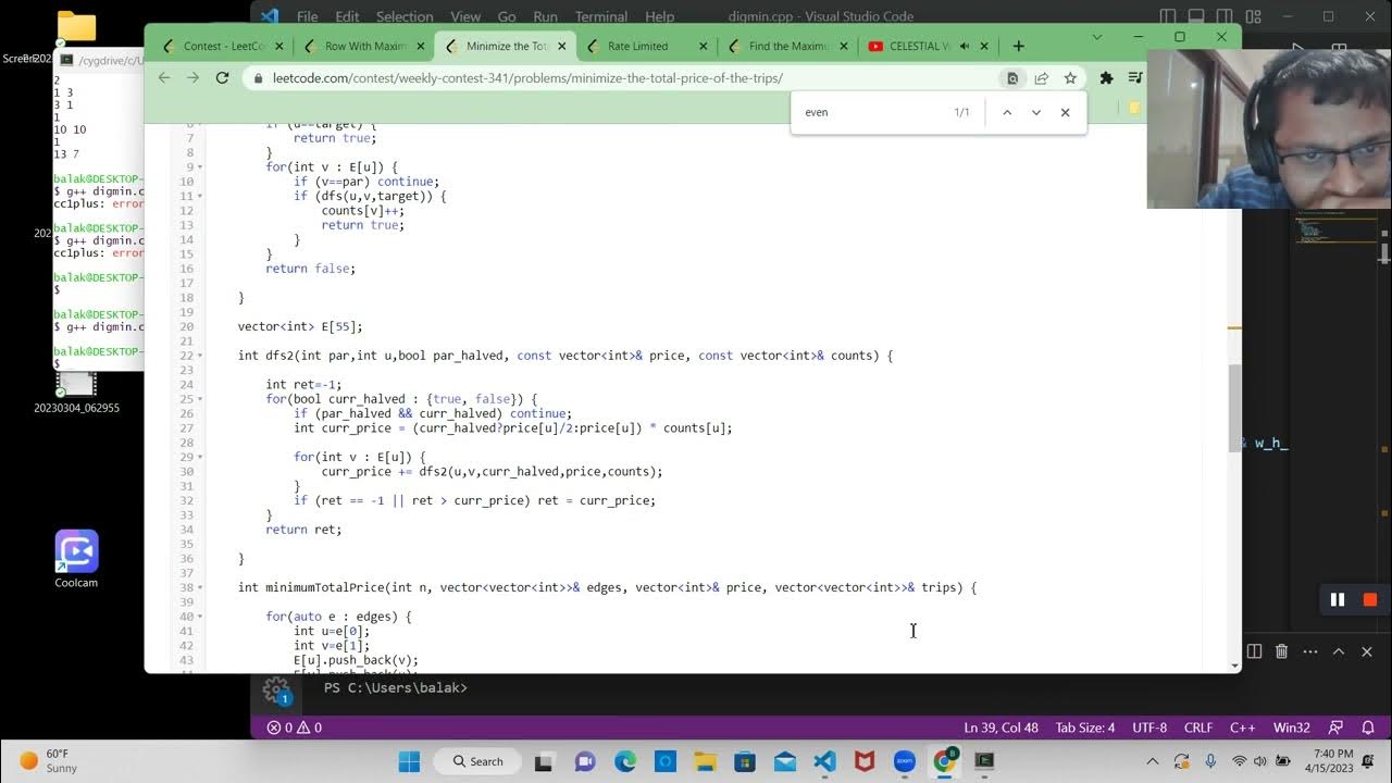 Leetcode Weekly Contest 341 Youtube