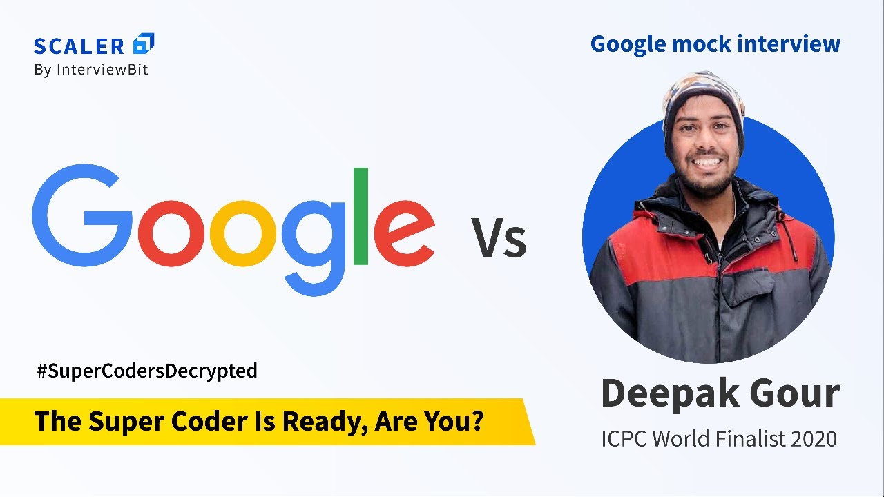 Watch ICPC World Finalist Deepak Gour Solve Google Interview Questions ...