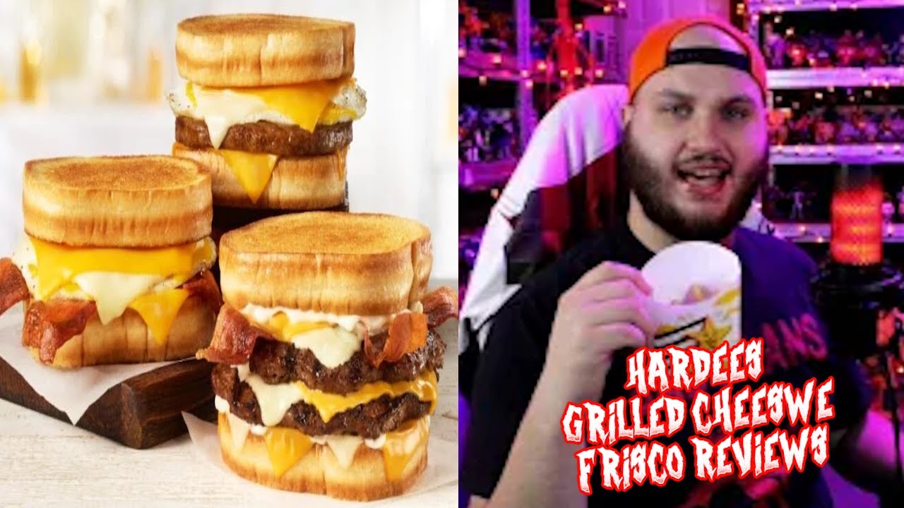 Hardees Grilled Cheese Bacon Burger Review! - YouTube