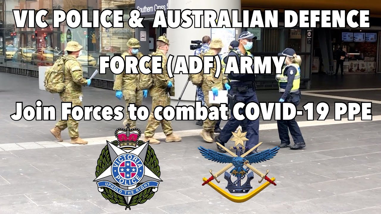 Victoria police & Military team up to enforce wearing of face masks in ...
