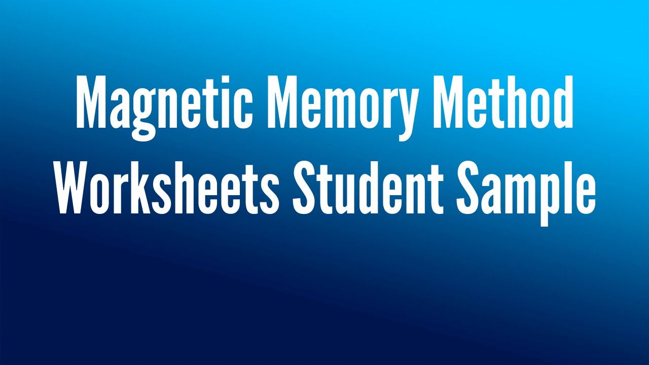 Method of Loci Memory Palace Magnetic Memory Method Worksheets Student ...