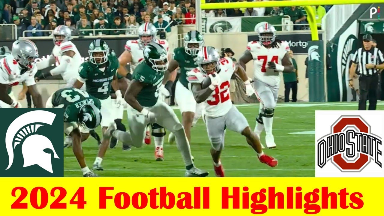 #3 Ohio State vs Michigan State Football Game Highlights 9 28 2024 ...