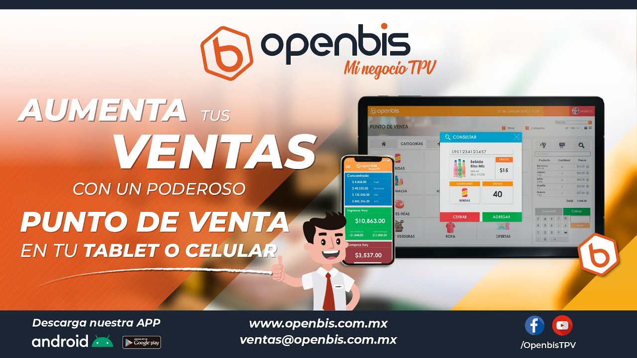 Openbis TPV - Poderoso punto de venta en tu tablet o celular - YouTube