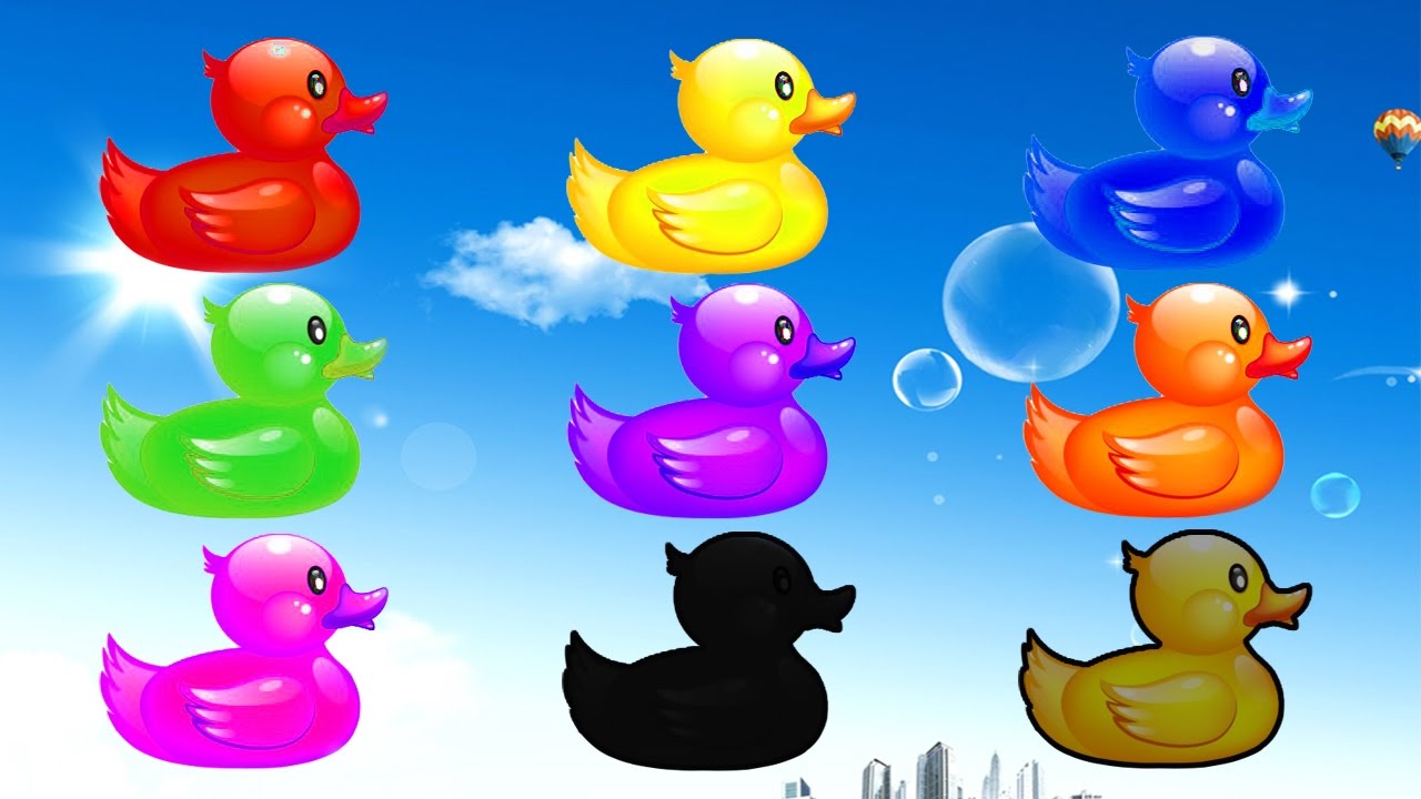Lern colours for kids || duck colorfull color song for nursery rhymes ...