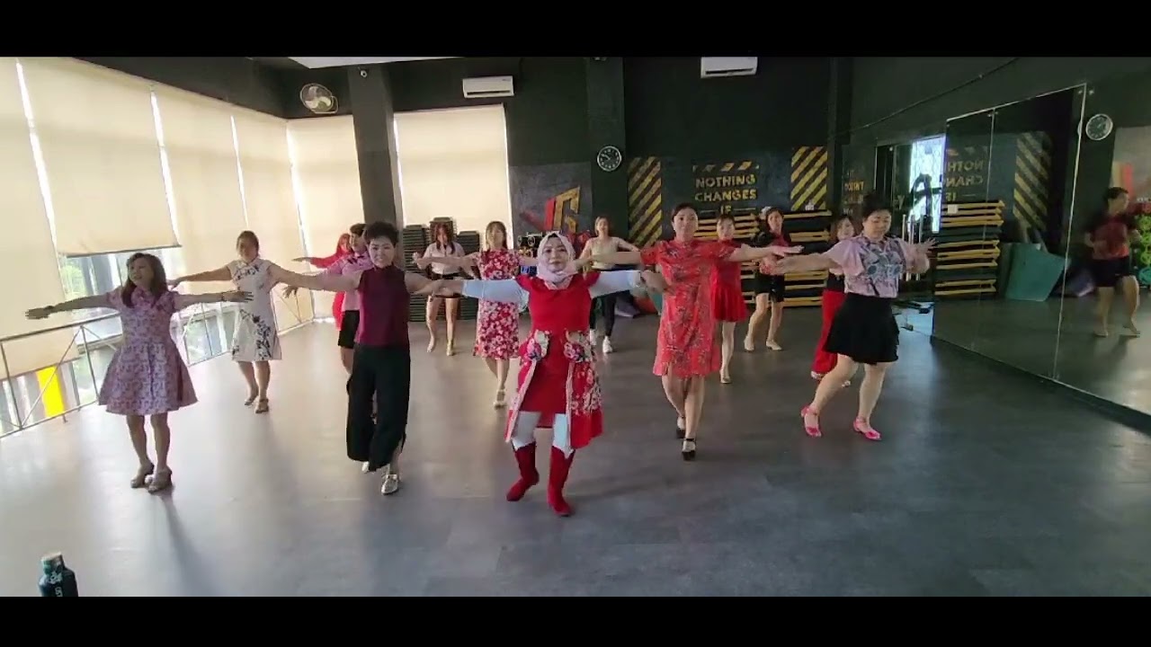 Yes Sir Line Dance Demo By Lora & D'Vizta Mutiara - YouTube