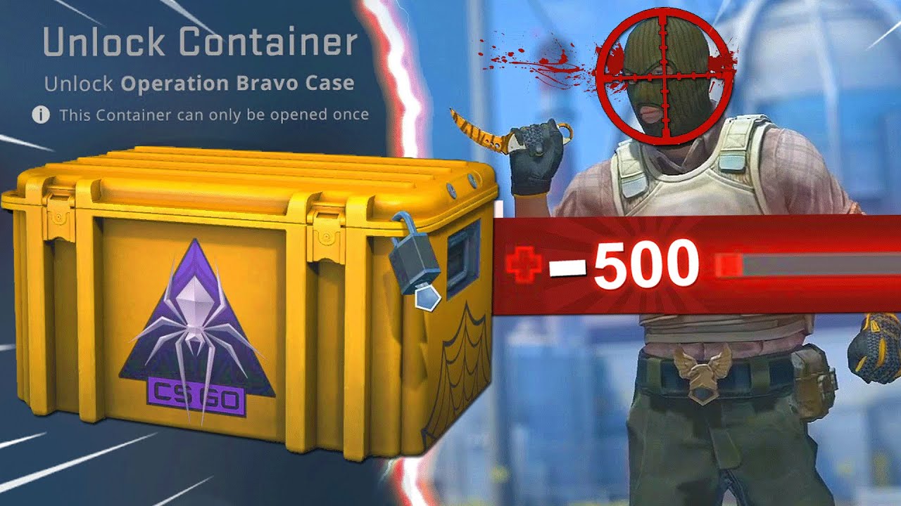 opening a csgo shattered web case every time i take damage. - YouTube