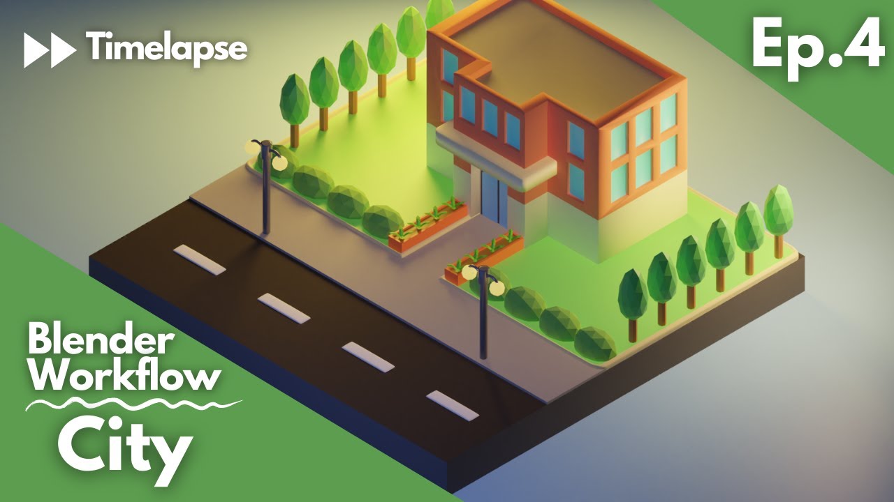 City Building - Blender 2.91 Workflow [Timelapse] - YouTube
