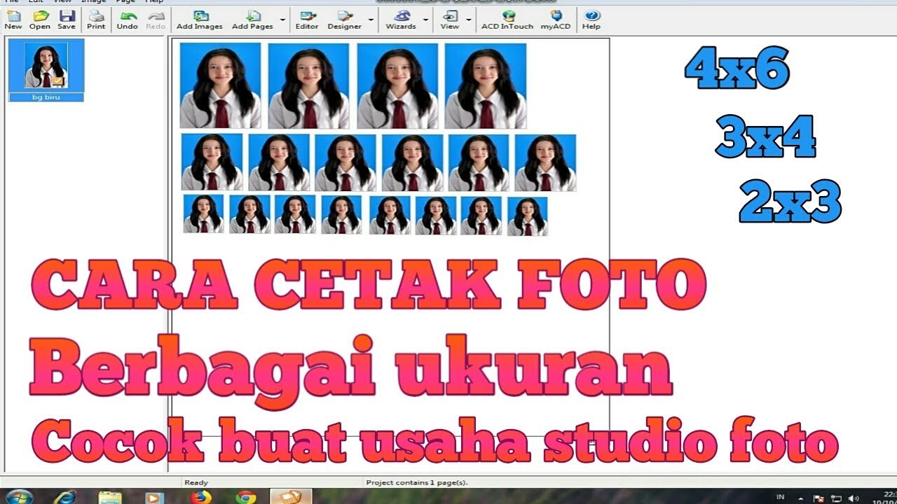Cara Cetak Foto Ukuran 2x3 3x4 4x6 dll menggunakan program Fotoslate ...