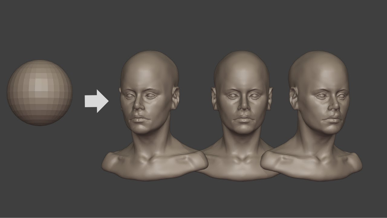 Sculpting a Female Face in Blender from Scratch: 2 Hours in 16 Minutes ...