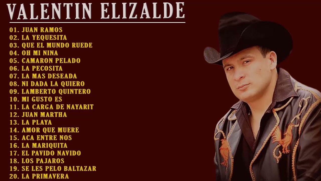Valentin Elizalde || Las 20 Mejores Canciones Exitos De Valentin ...