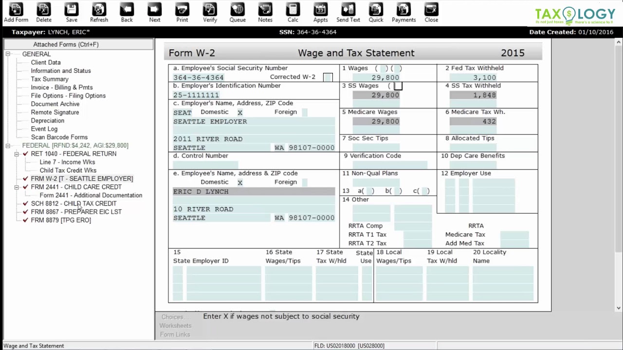 Taxology 5 minute tax return - YouTube