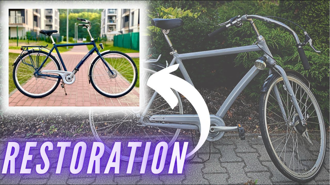 JUNK OLD BIKE FULL RESTORATION PROJECT | RALEIGH 28” Comutter Bicycle ...