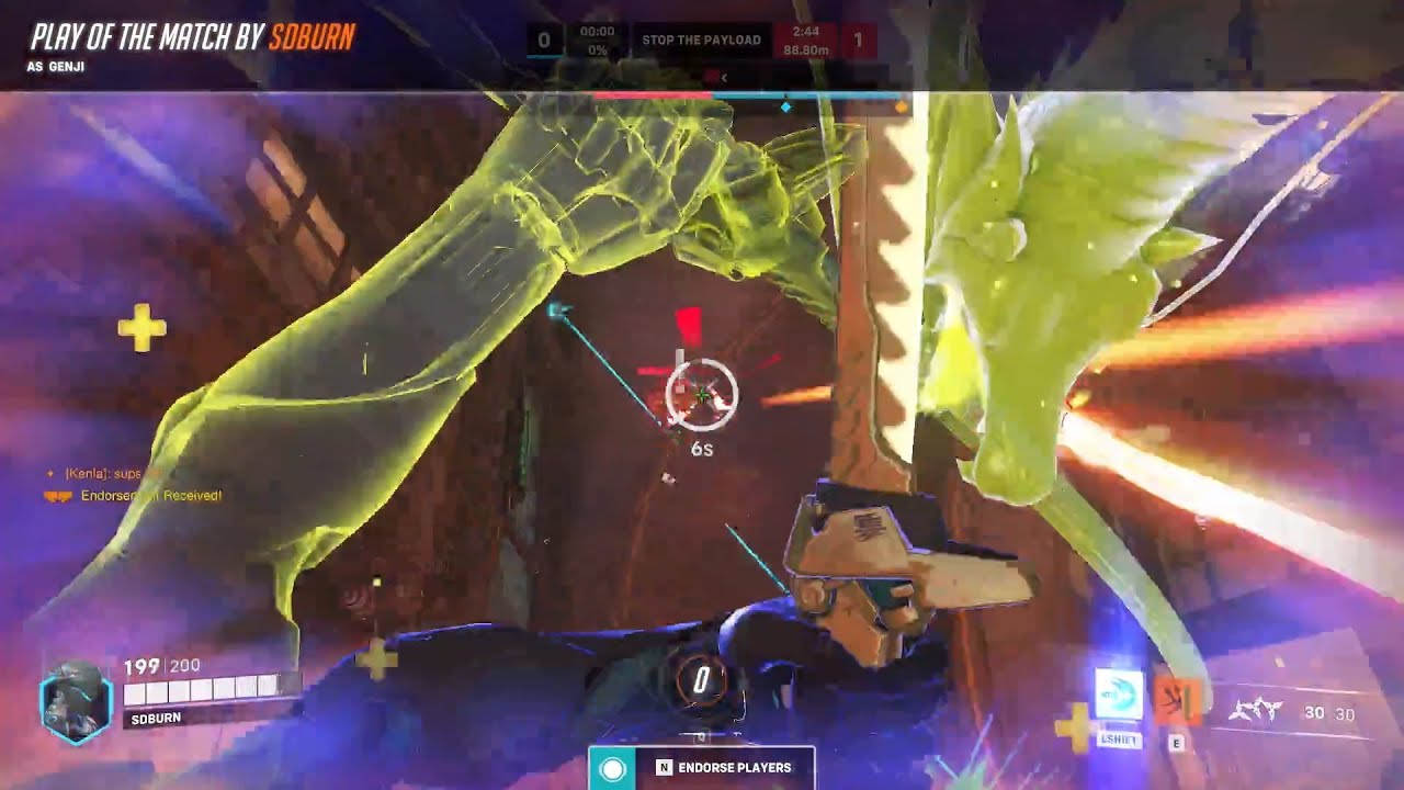 POTG! Shadowburn INSANE Genji Overwatch 2 RELEASE GAMEPLAY - YouTube