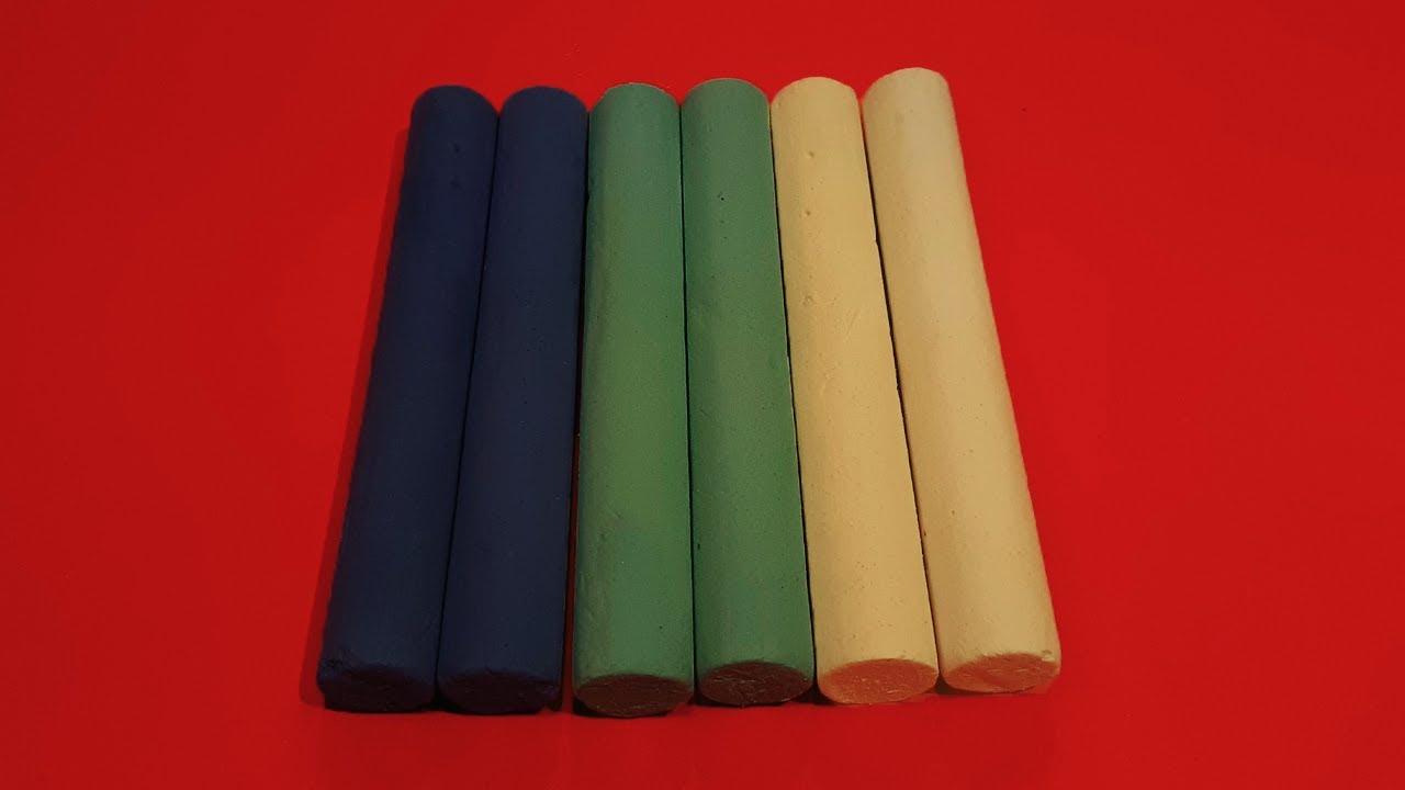 COLORED CHALK CUTTING || ASMR || ODDLY SATISFYING WET CHALK CUTTING ...