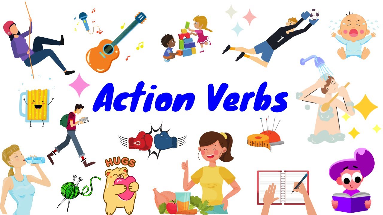 Action Verbs for Kids || Action Words || Kids Vocabulary || Learn ...