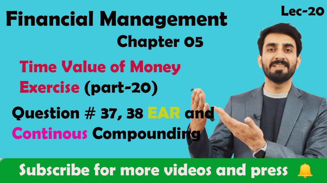 #20 Time Value of Money Exercise (Part-20) | Financial Management| BBA ...