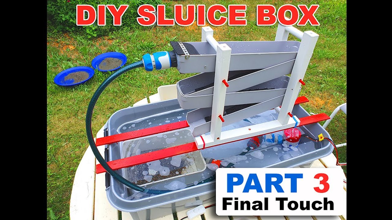 How to build a Gold Sluice, part 3 - Slim ex of "Gold Cube" . # ...
