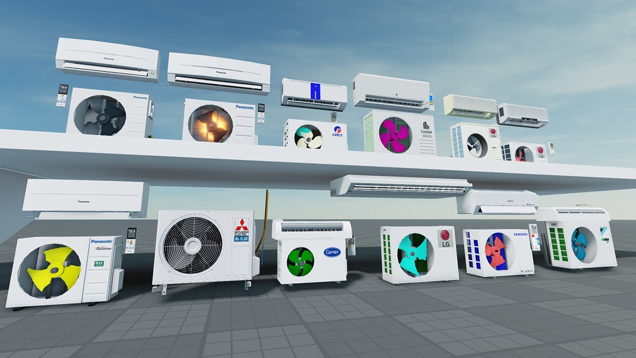 Colored Propeller Air Conditioner and 1 unit burn Roblox - YouTube