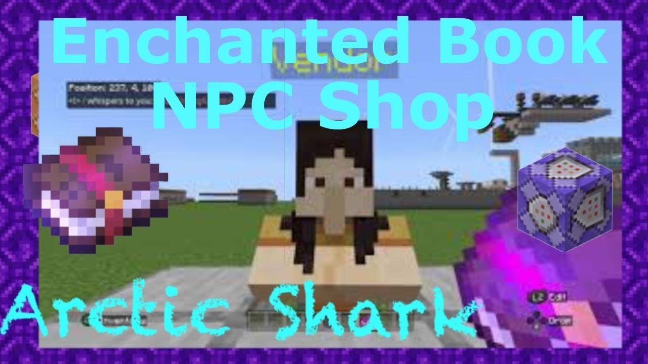 Minecraft Bedrock Selling Enchanted Books NPC Shop (Bedrock PE PS4/PS5 ...