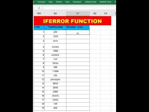 separate number from text using IFERROR FUNCTION in excel I quick tips and tricks#shorts # ...