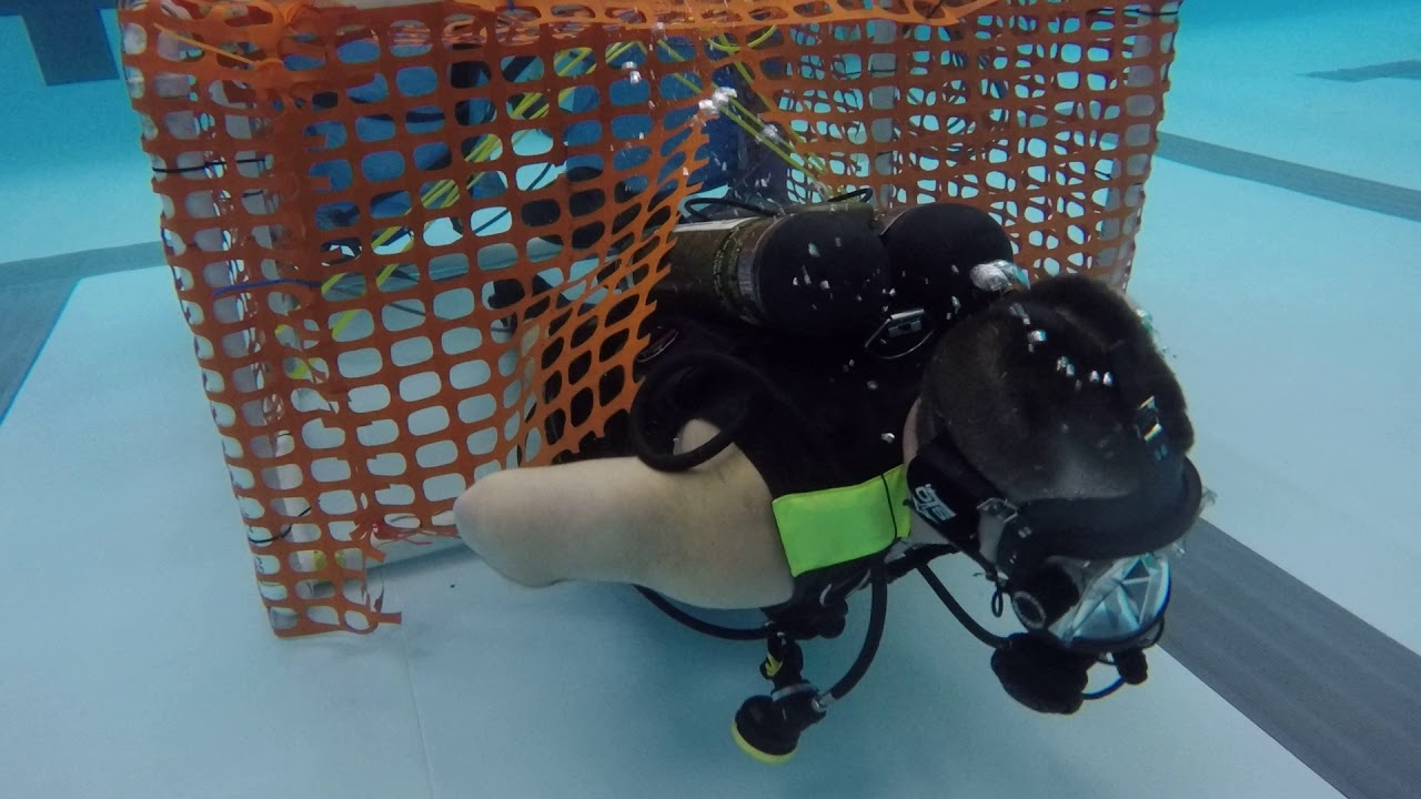 swimming thru the entanglement drill prop - YouTube