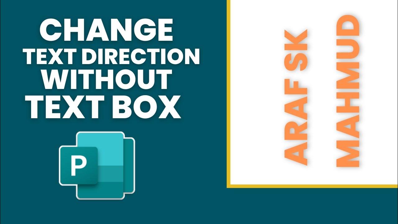 How to Change Text Direction Without Text Box in Publisher - YouTube