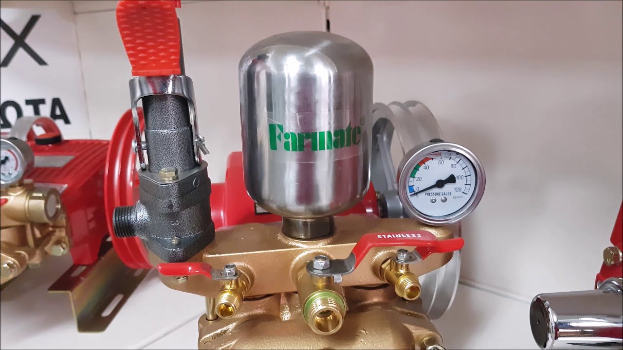 Ψεκαστική αντλία εμβολοφόρα FARMATE TF50C με αεροκώδωνα και ανοξείδωτα ...